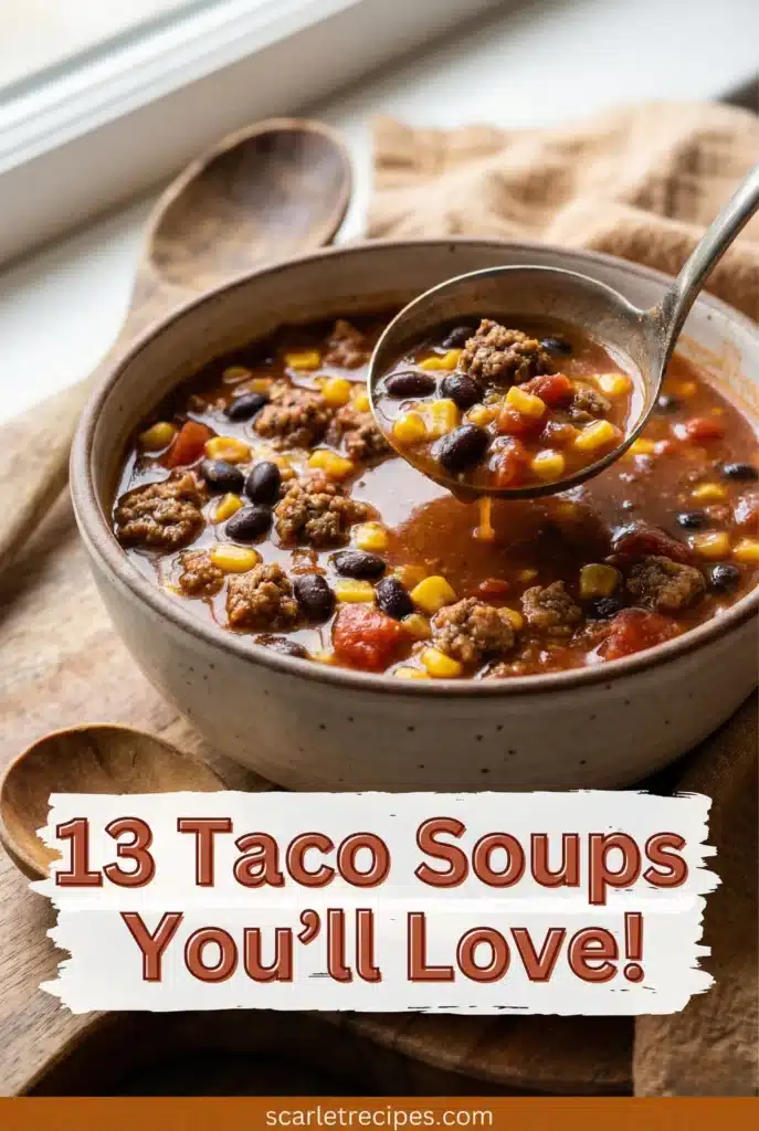 Hearty Taco Soup Recipes for Cozy Family Gatherings - Scarlet Recipes