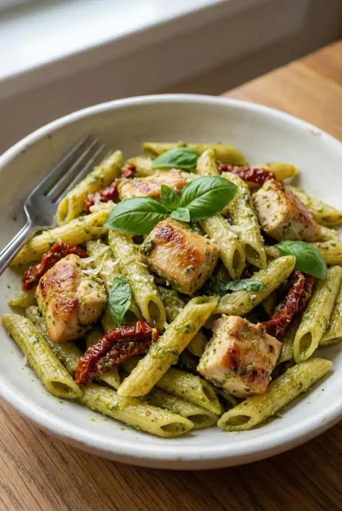 Quick & Flavorful Pesto Chicken Pasta for Busy Weeknights - Scarlet Recipes