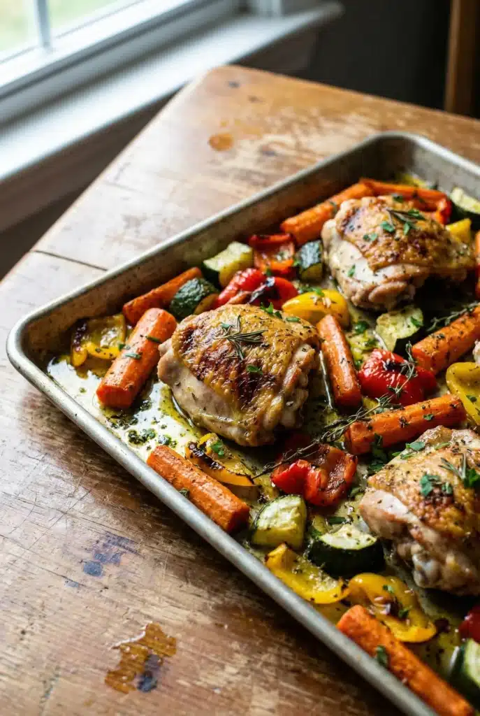 Effortless Sheet Pan Chicken & Veggies for Busy Weeknights - Scarlet ...
