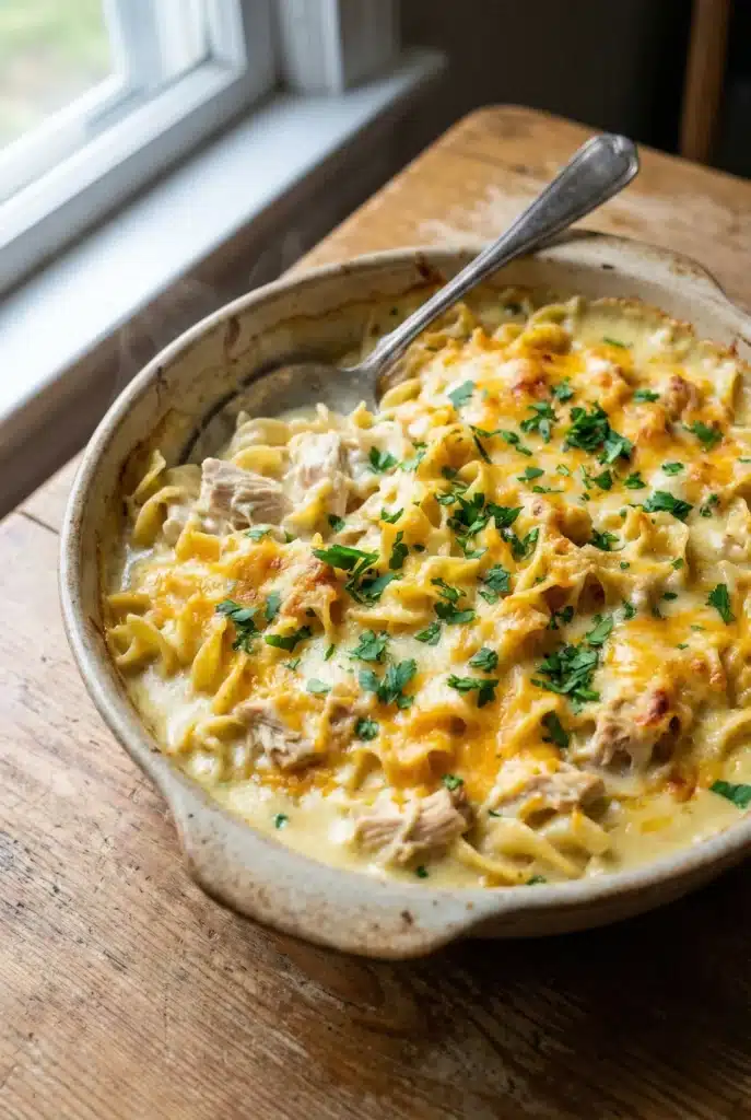 Creamy Chicken Noodle Bake Recipe for Cozy Nights - Scarlet Recipes