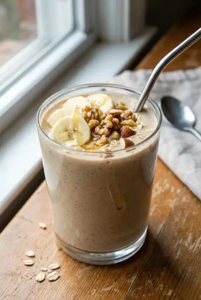 Revitalize Mornings with a Nutty Oatmeal Breakfast Smoothie - Scarlet ...