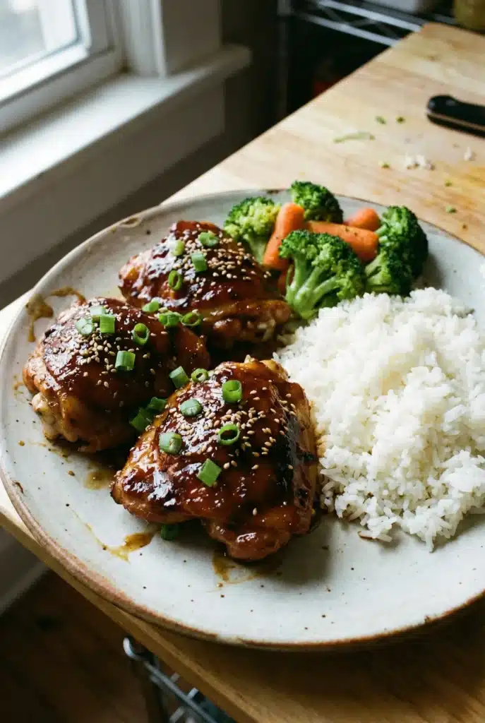 Quick and Juicy Air Fryer Honey Garlic Chicken Thighs - Scarlet Recipes