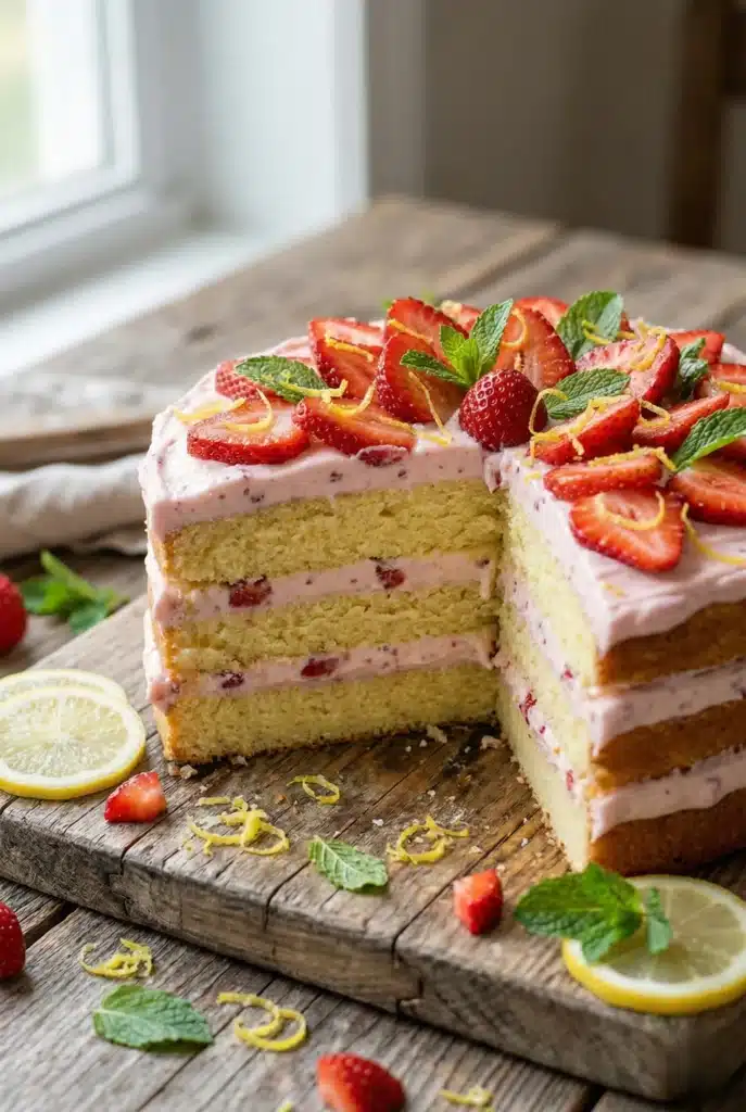 Delicious Strawberry Lemonade Cake Recipe to Try Today - Scarlet Recipes