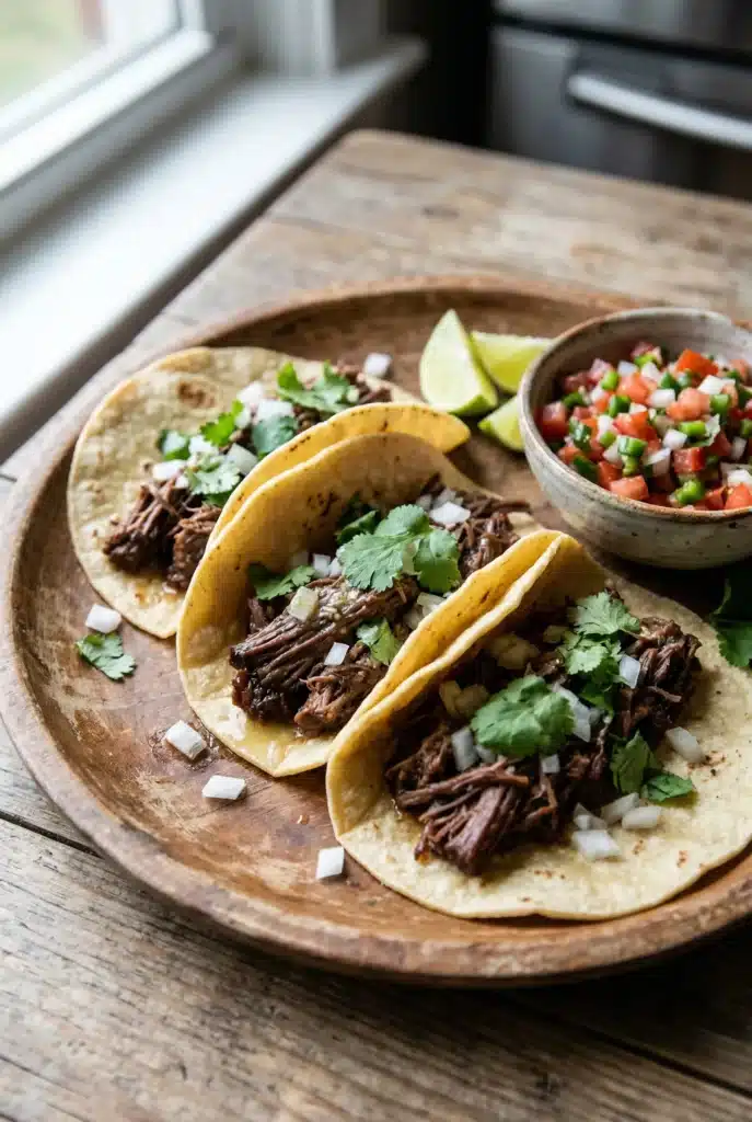 Tender Slow Cooker Barbacoa Tacos with Rich, Spicy Flavor - Scarlet Recipes